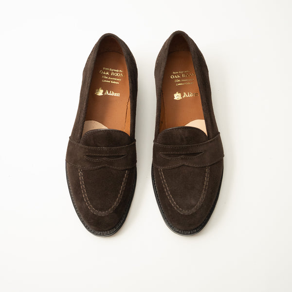 Alden | 68621 OAKROOM 10th Anniversary Full Strap Penny Loafer Chocola